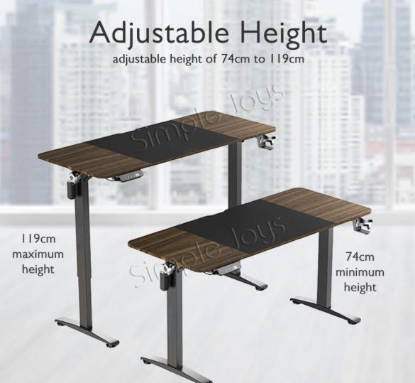 Ergonomic Motorized Electric Standing Desk Study Table, Furniture ...