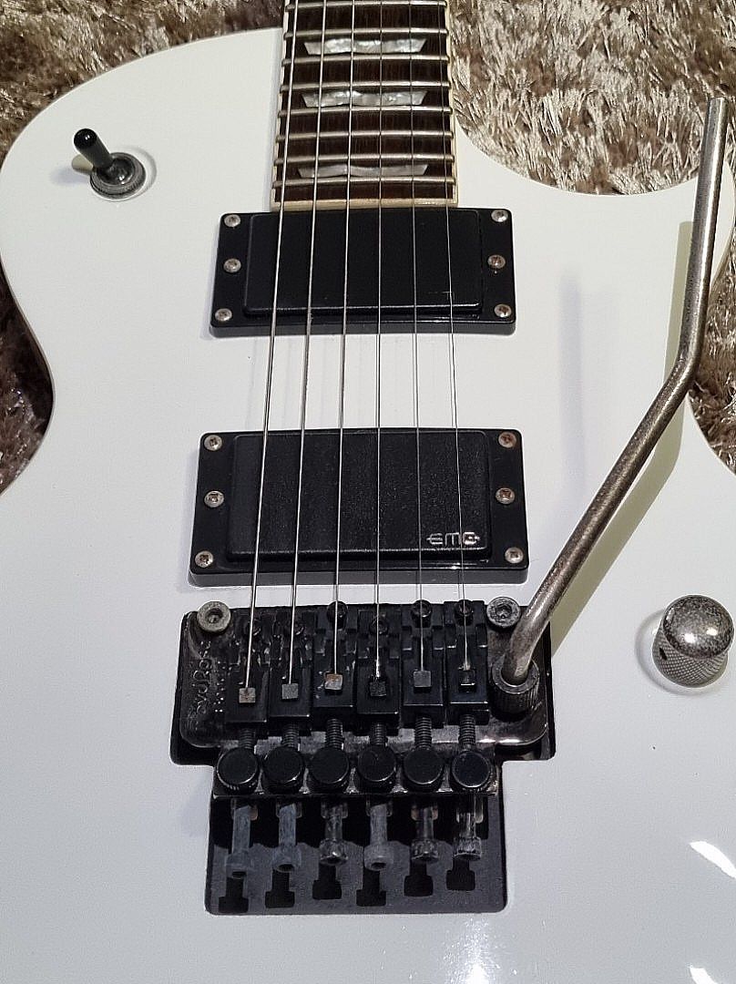 ESP LTD Eclipse EC-331 FR Electric Guitar - Snow White - EMG Upgraded ...