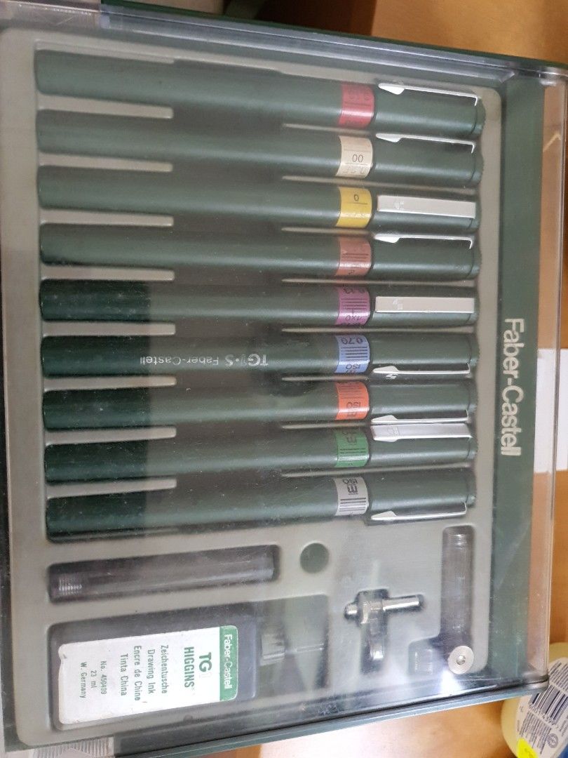 Faber-Castell drafting pen set, Hobbies & Toys, Stationery & Craft ...