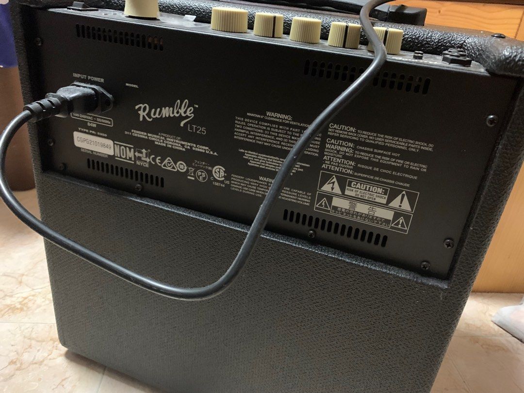 Fender Rumble LT25 Bass Guitar Combo Amplifier, 230V UK, Audio ...