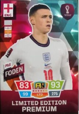 FIFA World Cup 2022 Panini Limited Edition Premium Cards (All 6 cards ...