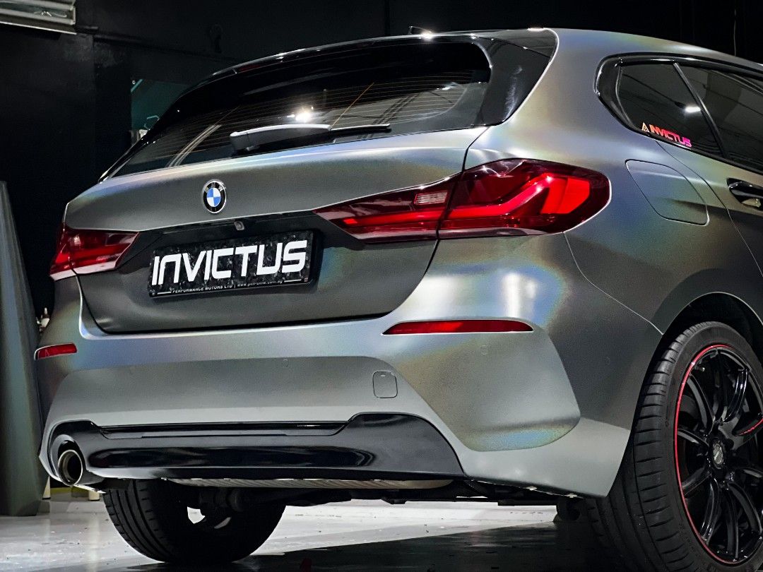 Full body vinyl wrap - bmw f40 | satin holographic grey, Car ...