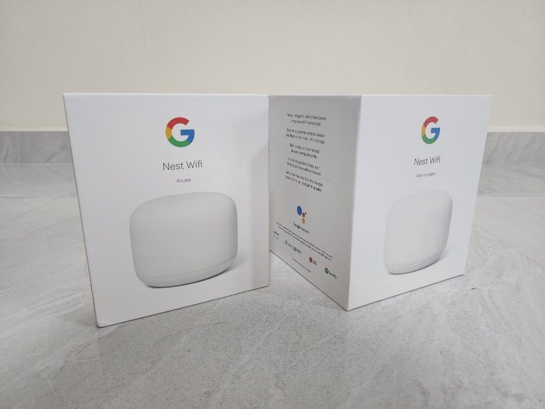 Google Nest WIFI 2 Pack (Router + Mesh Point), Computers & Tech, Parts ...