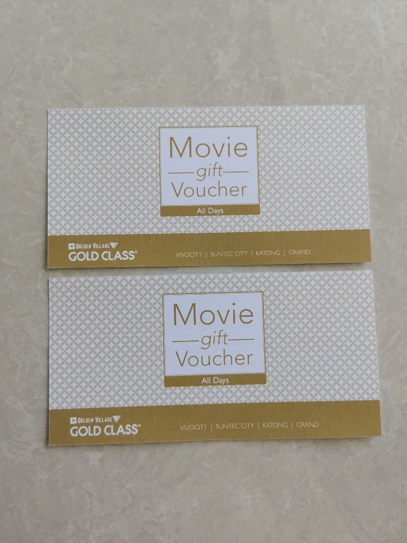 GV Gold Class Ticket (All days), Tickets & Vouchers, Vouchers on Carousell