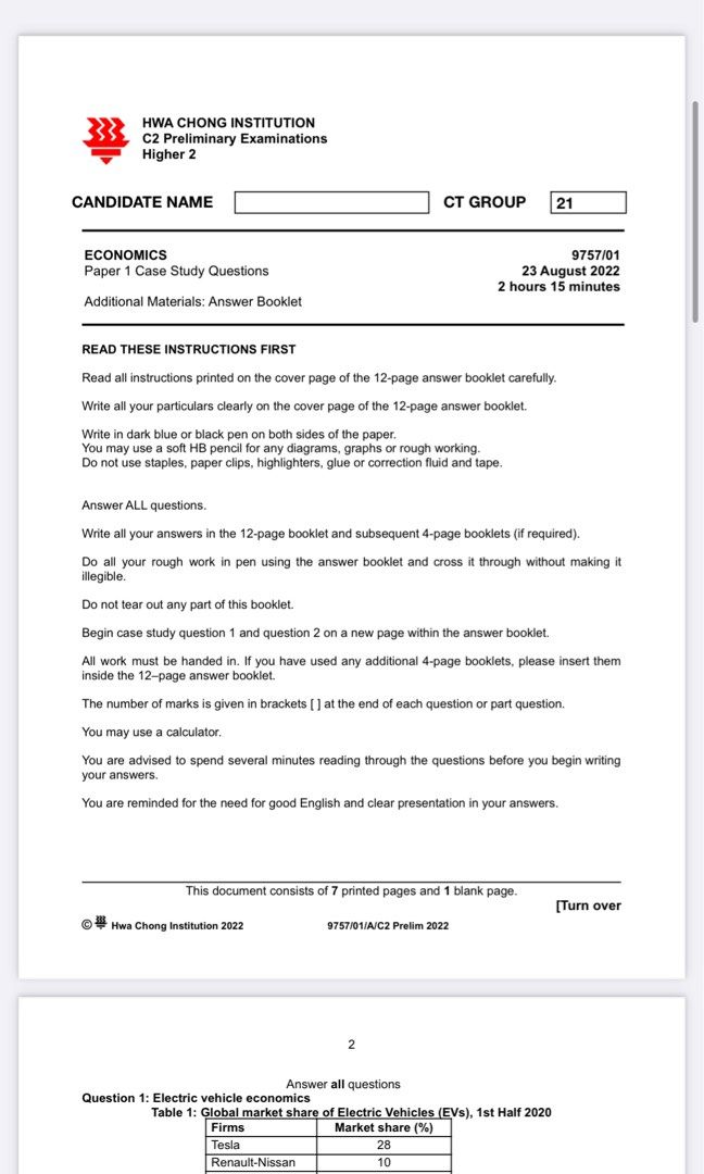 H2 Economics Package (2023 A Level/RJC/NYJC/HCI/Case Study/Notes ...