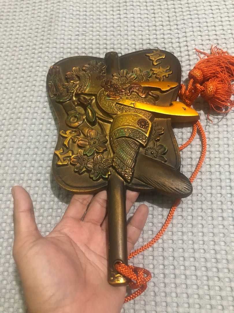 Heavy metal traditional japanese fan samurai wall display, Hobbies ...