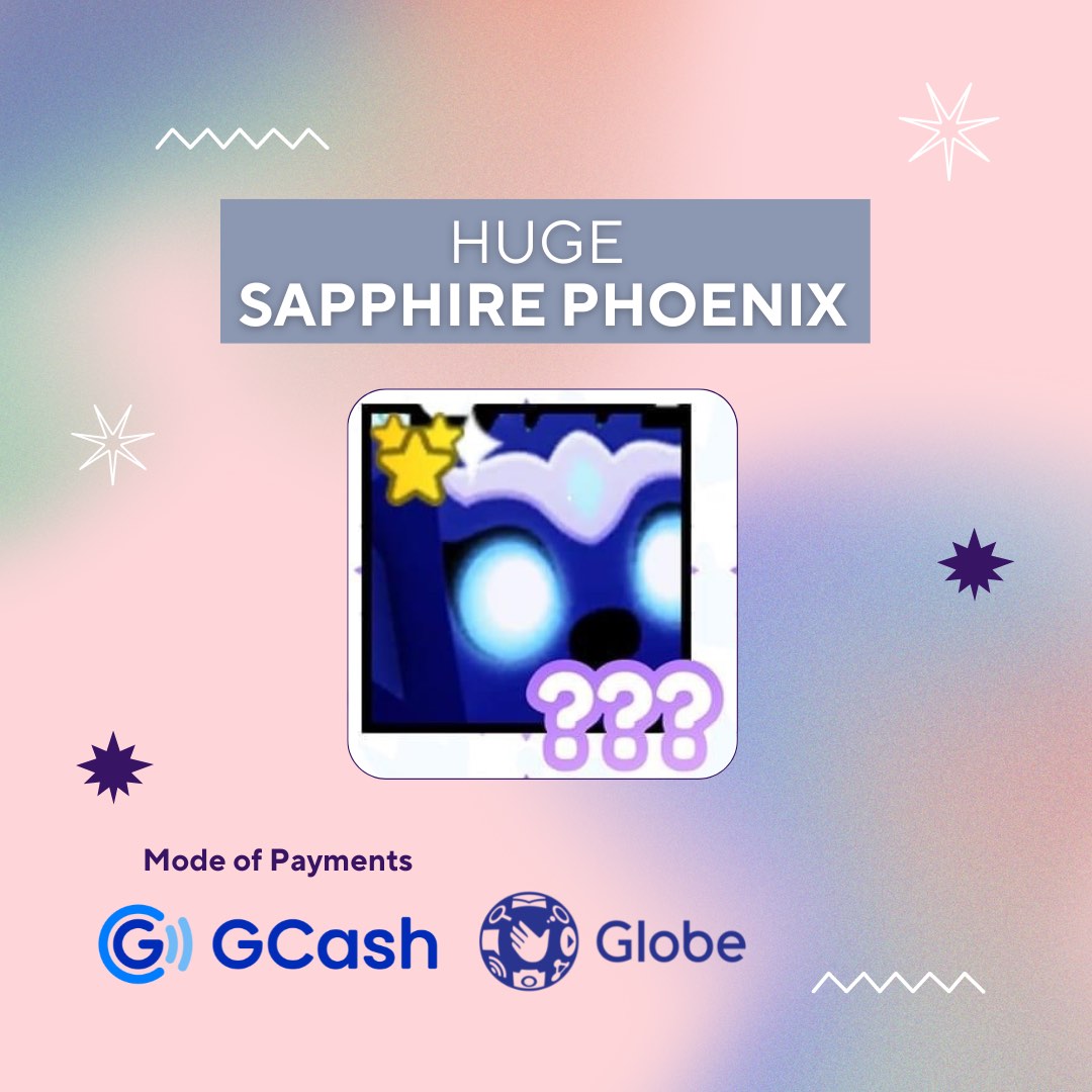 Huge Sapphire Phoenix | Pet Simulator X, Hobbies & Toys, Toys & Games ...