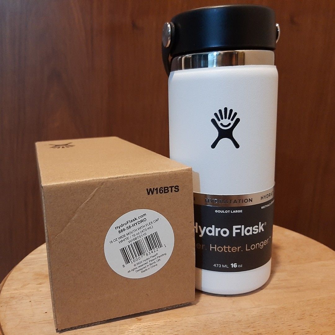 Hydro Flask 16oz (White), Furniture & Home Living, Kitchenware ...