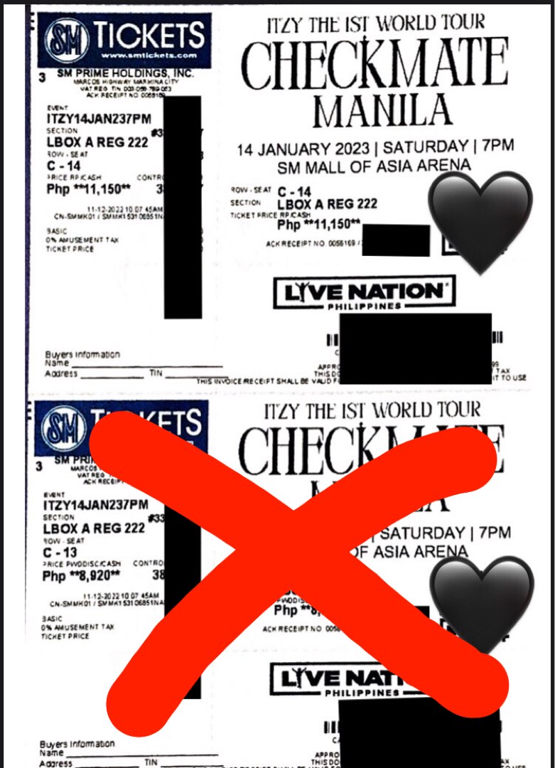 ITZY TICKETS - LOWER BOX A REGULAR (Checkmate in Manila Day 1), Tickets ...