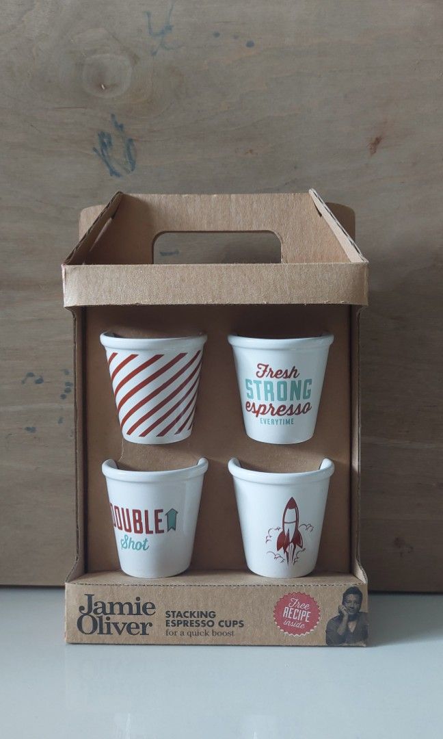 Jamie Oliver stackable coffee espresso small shot cups, Furniture ...