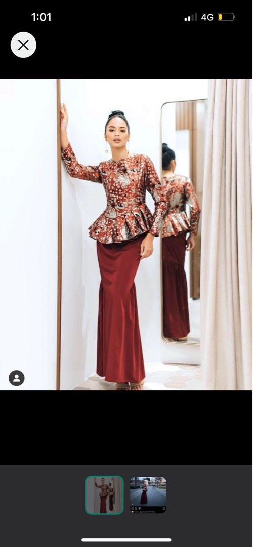 Larney Baju raya kurung peplum , Women's Fashion, Muslimah Fashion ...