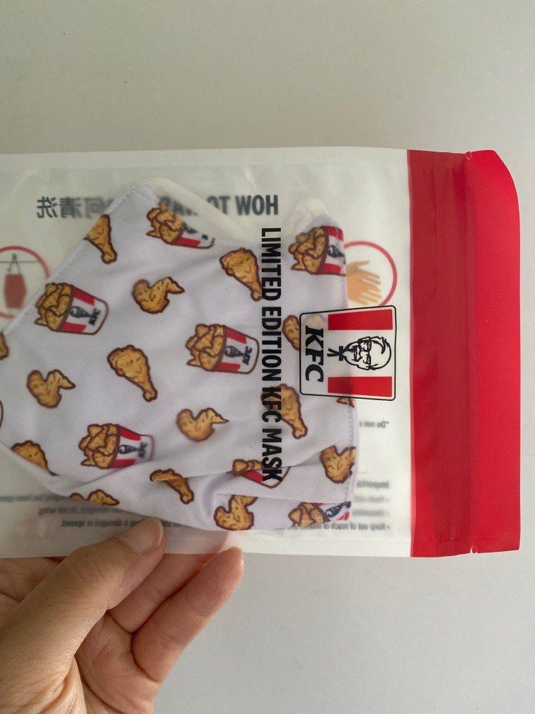 Limited Edition KFC Mask, Health & Nutrition, Face Masks & Face Shields ...
