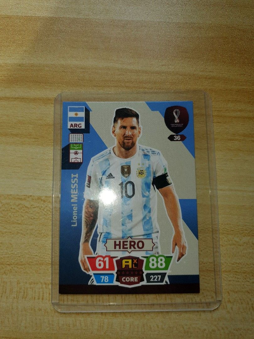 Lionel Messi World Cup 2022 Panini Hero Card, Hobbies & Toys, Toys ...