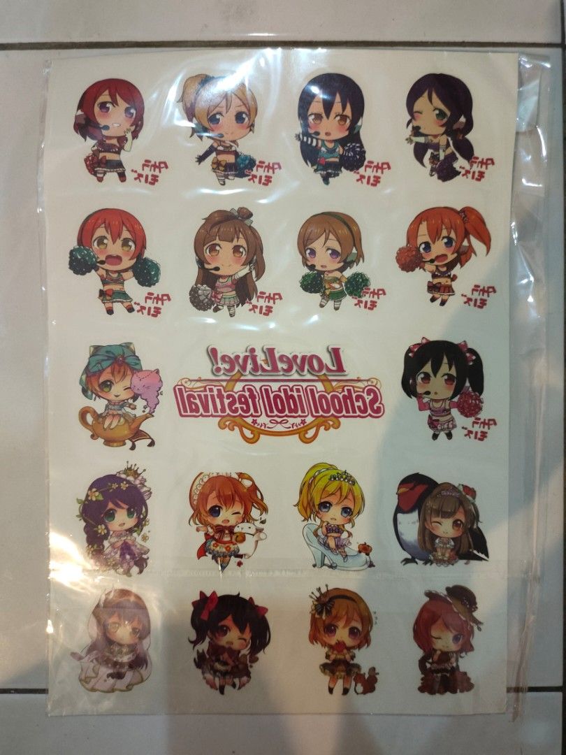 Love Live! anime tattoo sticker, Hobbies & Toys, Collectibles ...
