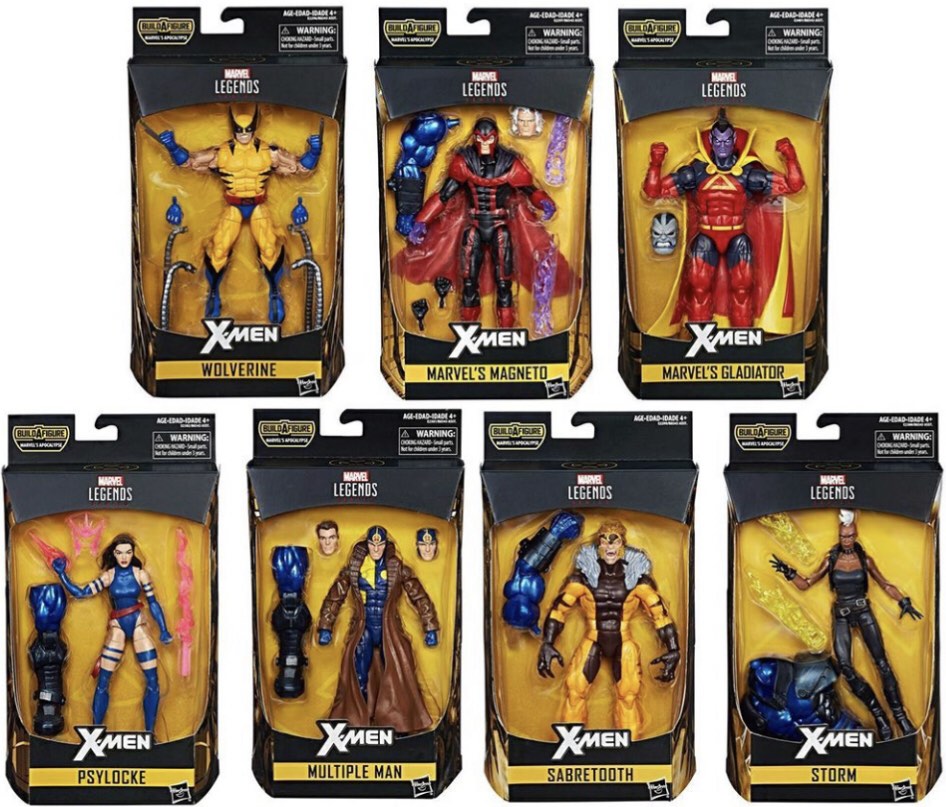 Marvel Legends Apocalypse BAF psylocke multiple man sabretooth ...