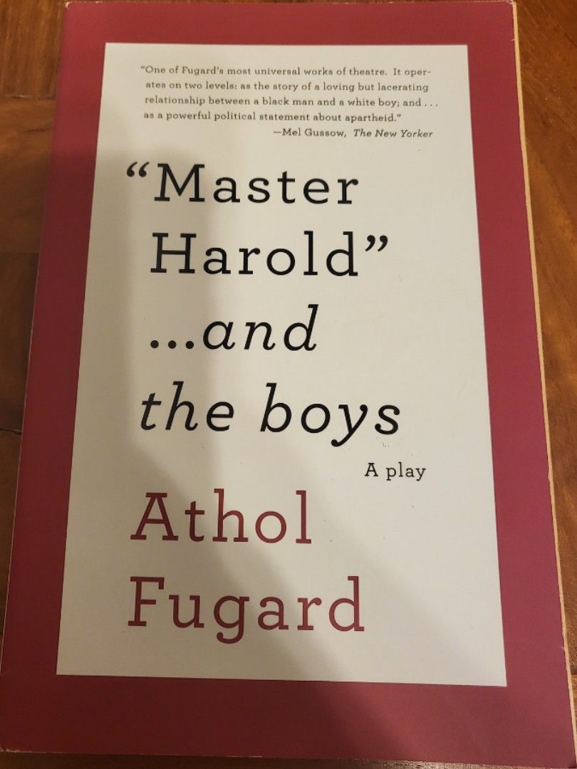 "Master Harold"... and the boys (Play Script), Hobbies & Toys, Books ...