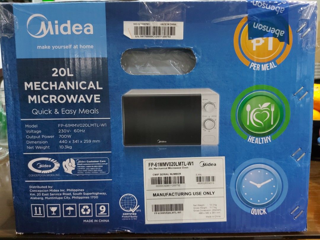 Midea 20L Mechanical Microwave Oven, TV & Home Appliances, Kitchen Appliances, Ovens & Toasters ...