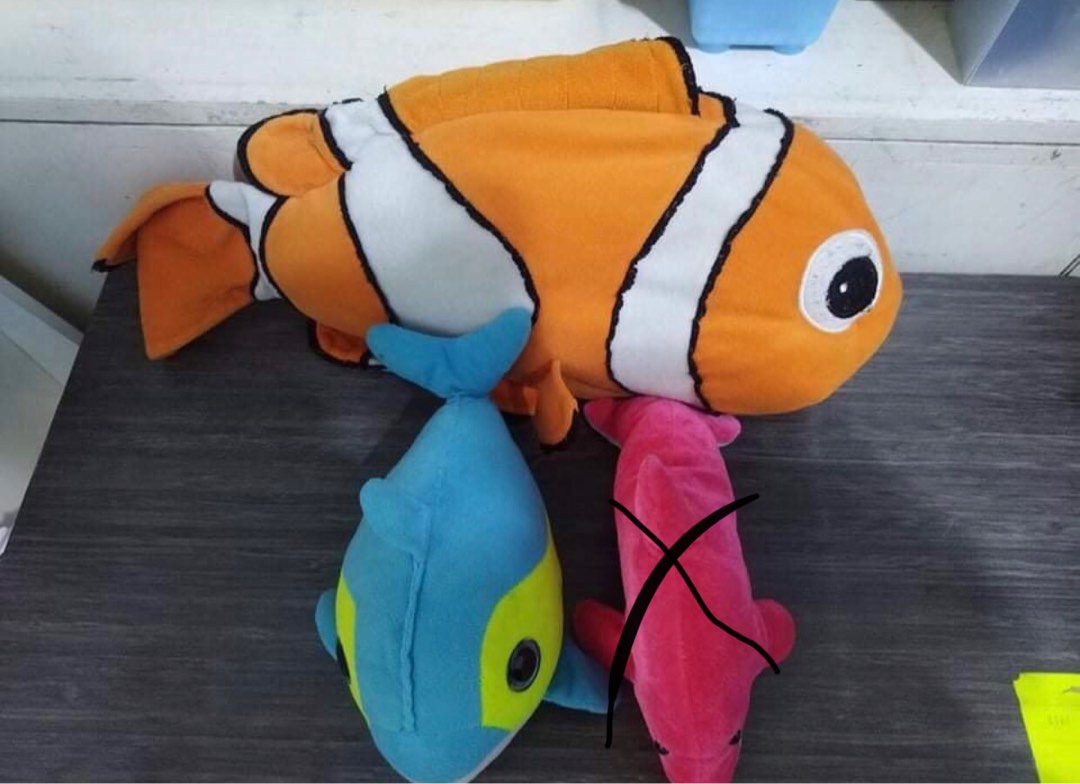 Nemo and dolphin stuffed toys, Hobbies & Toys, Toys & Games on Carousell