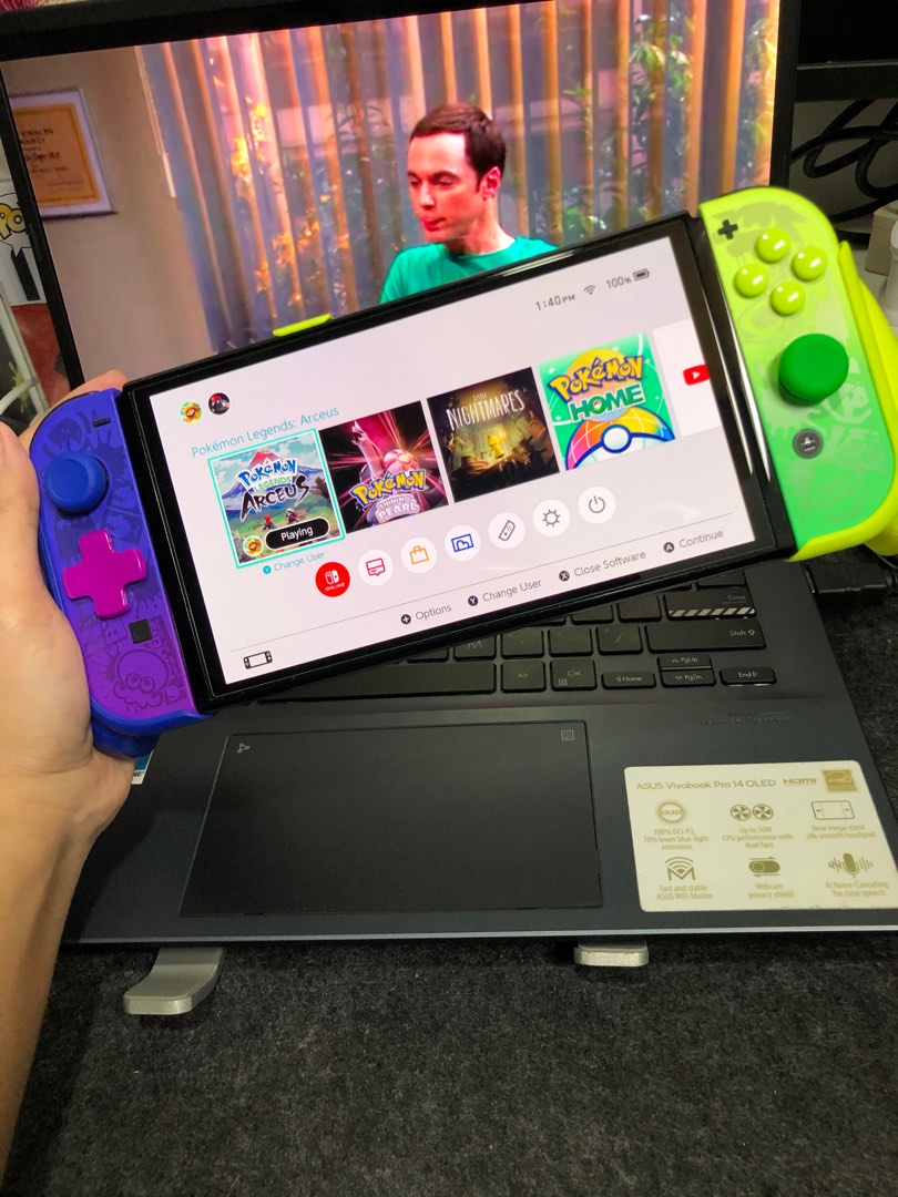 Nintendo Switch OLED (Splatoon Edition), Video Gaming, Video Game ...