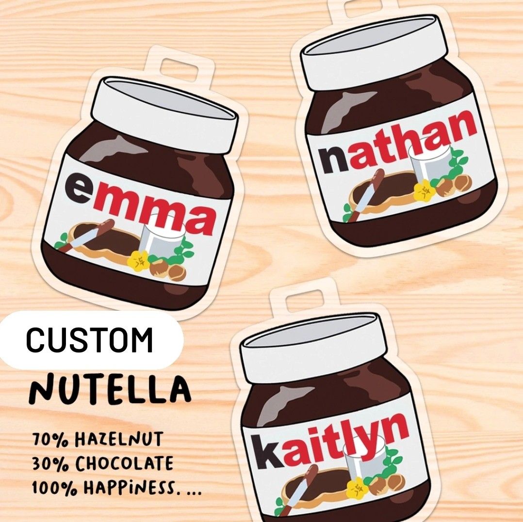Nutella Bag Luggage Tag Custom Gift School Travel Souvenirs, Hobbies ...