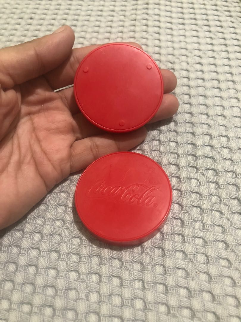 Pair of heavy coca cola paper weight pucks, Hobbies & Toys, Memorabilia ...