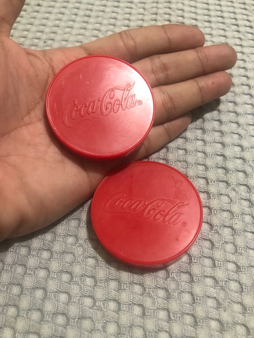 Pair of heavy coca cola paper weight pucks, Hobbies & Toys, Memorabilia ...