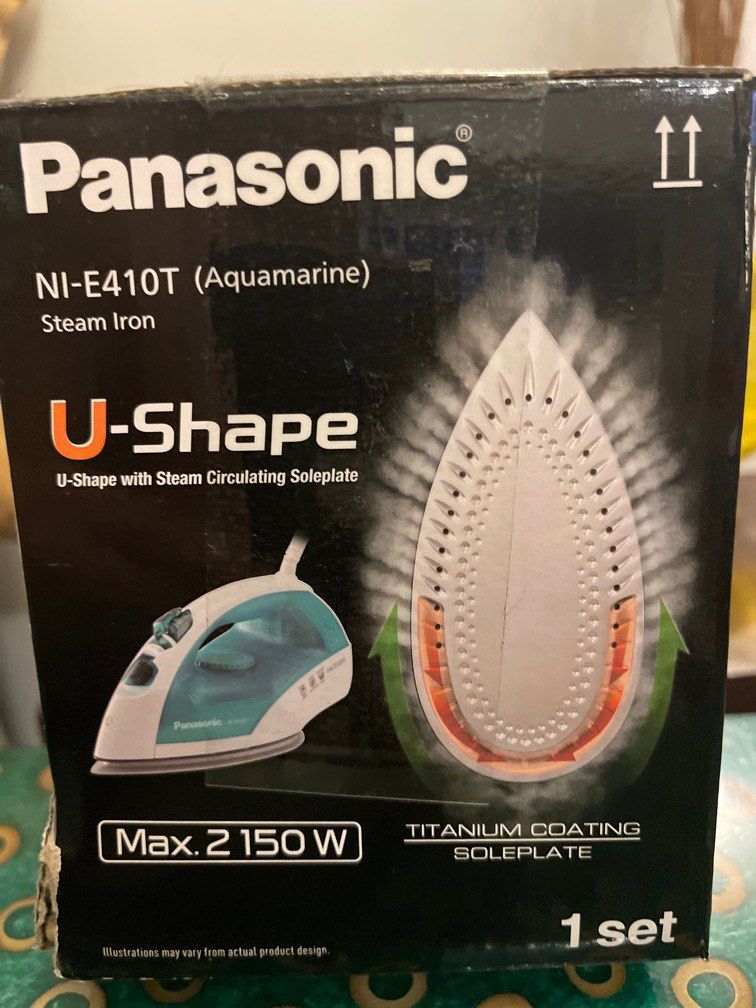 Panasonic Steam Iron U - Shape Aquamarine, TV & Home Appliances, Irons ...