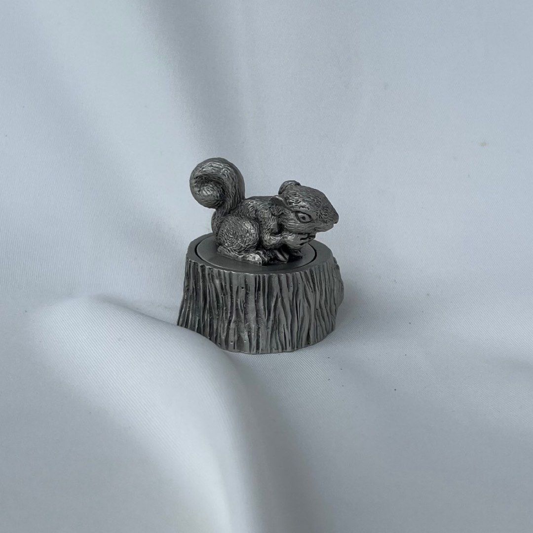 Pewter Squirrel Trinket Box, Furniture & Home Living, Home Decor, Other ...