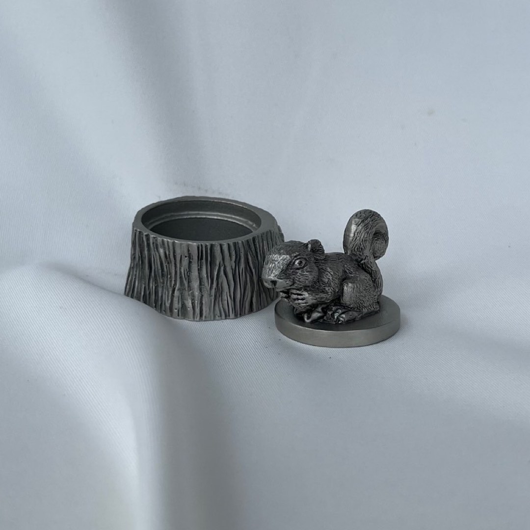 Pewter Squirrel Trinket Box, Furniture & Home Living, Home Decor, Other ...