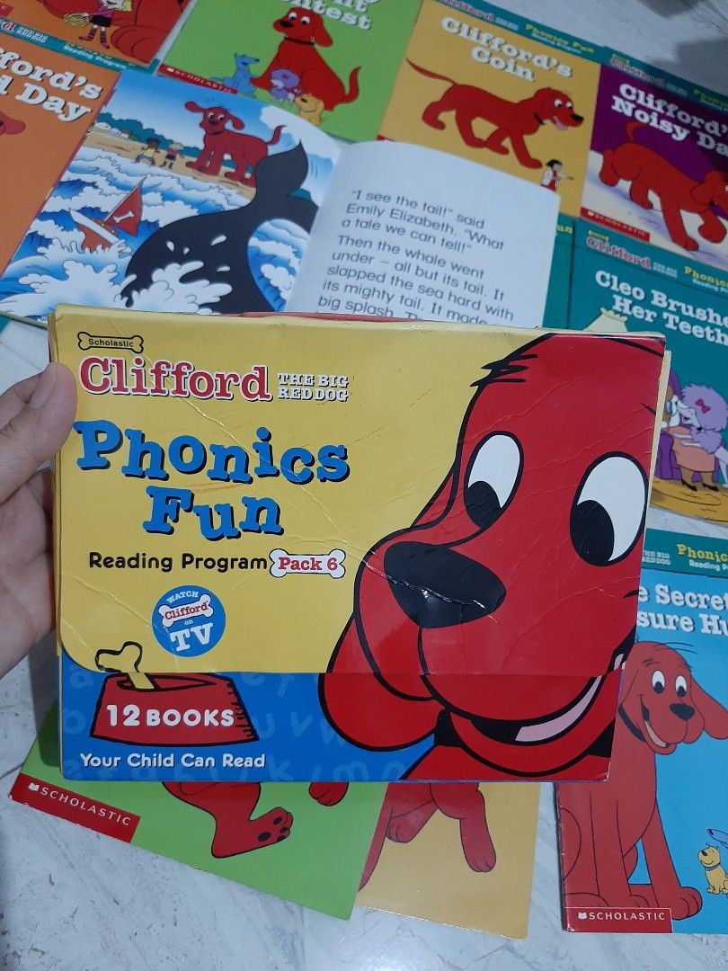 Phonics fun pack 6 clifford, Buku & Alat Tulis, Buku Anak-Anak di Carousell