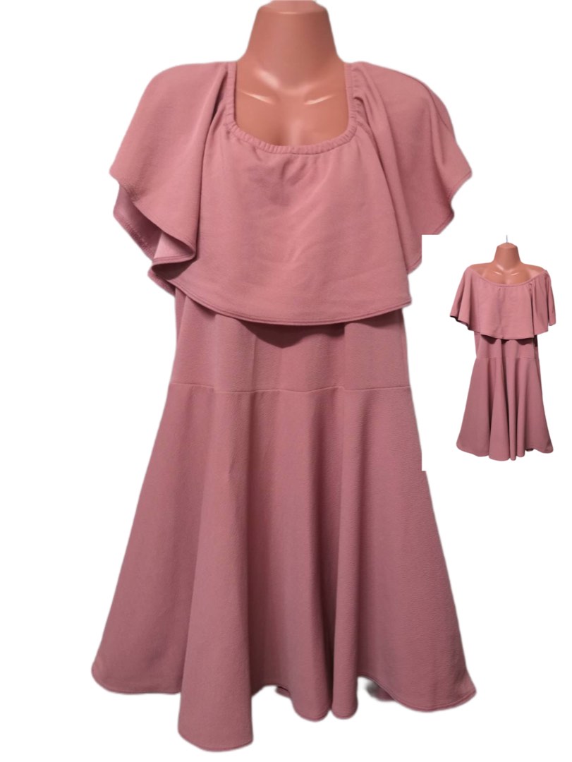 Plus Size Pastel Pink Dress (2-way), Women's Fashion, Dresses & Sets ...