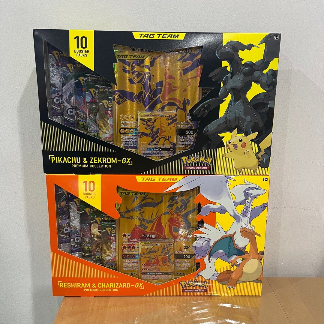 Pokémon Reshiram & Charizard - GX premium collection | Pikachu & Zekrom - GX trading card 10 ...