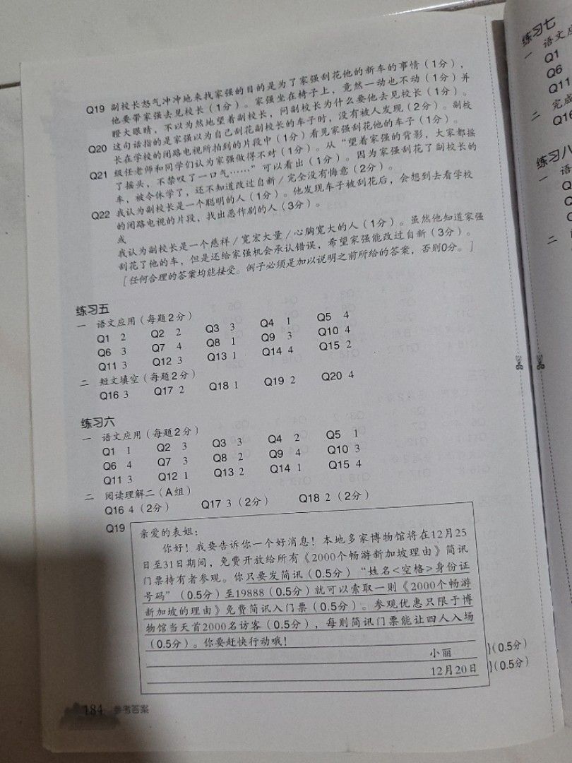 PSLE Chinese Just Practise P6 (2017), Hobbies & Toys, Books & Magazines ...