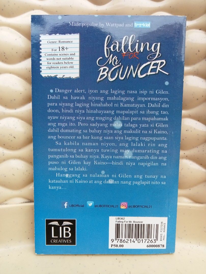 (RARE) FALLING FOR MR. BOUNCER by C.C. (WATTPAD) LIB FALLING SERIES BY CECELIB, Hobbies & Toys ...