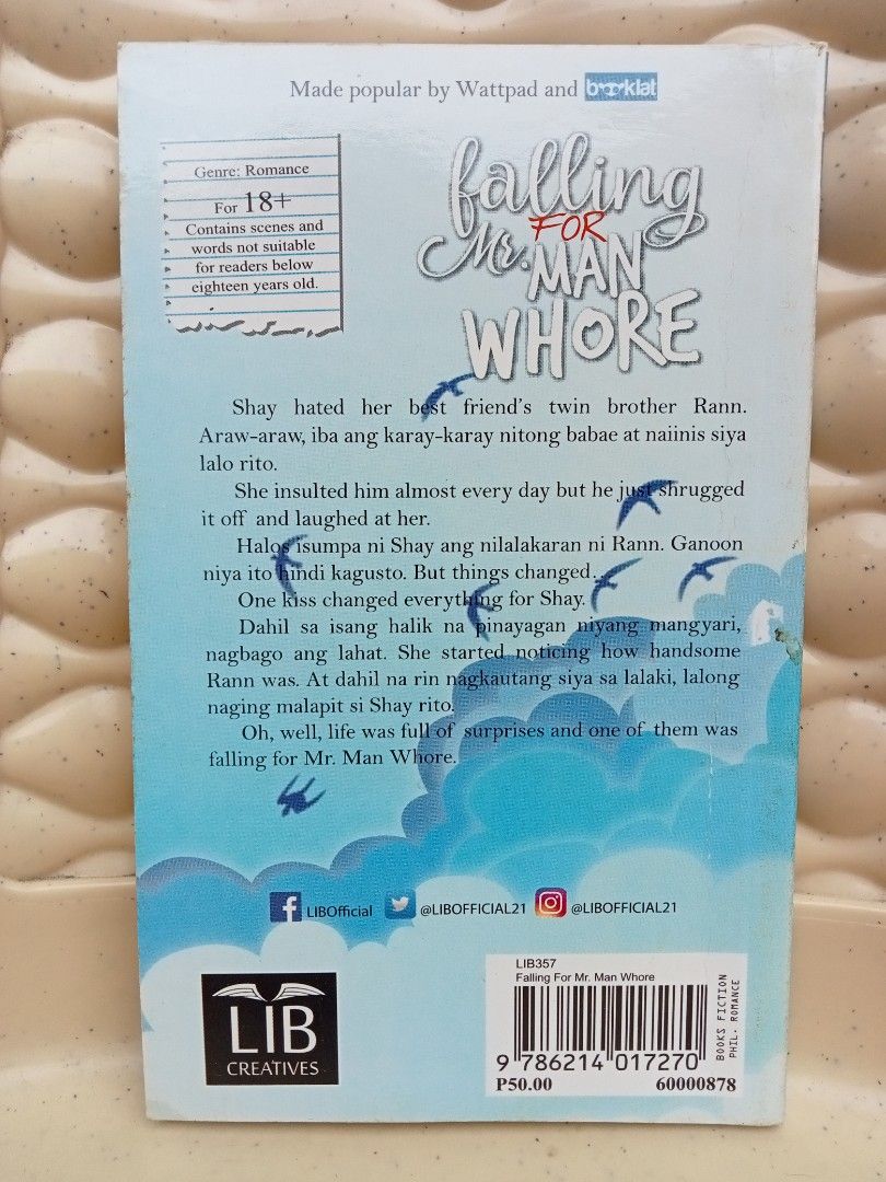 (RARE) FALLING FOR MR. MANWHORE by C.C. (WATTPAD) LIB FALLING SERIES BY CECELIB, Hobbies & Toys ...