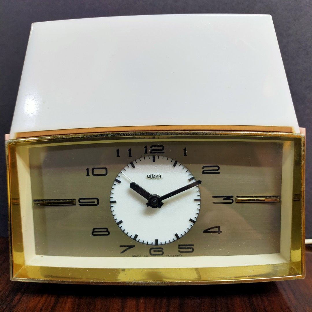 Rare Vintage METAMEC Electric Table Clock with Light, Furniture & Home ...
