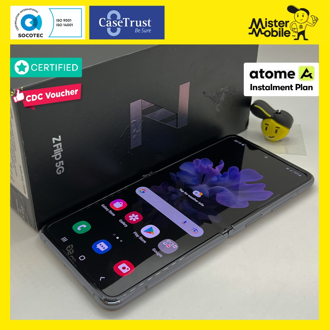 Samsung Galaxy Z Flip 5G 256 256GB Mystic Gray Local Used, Mobile ...