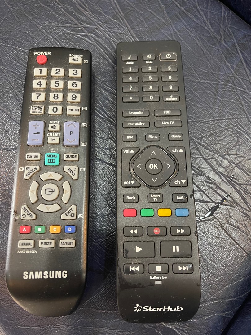 Samsung TV controller & Starhub cable controller, TV & Home Appliances ...