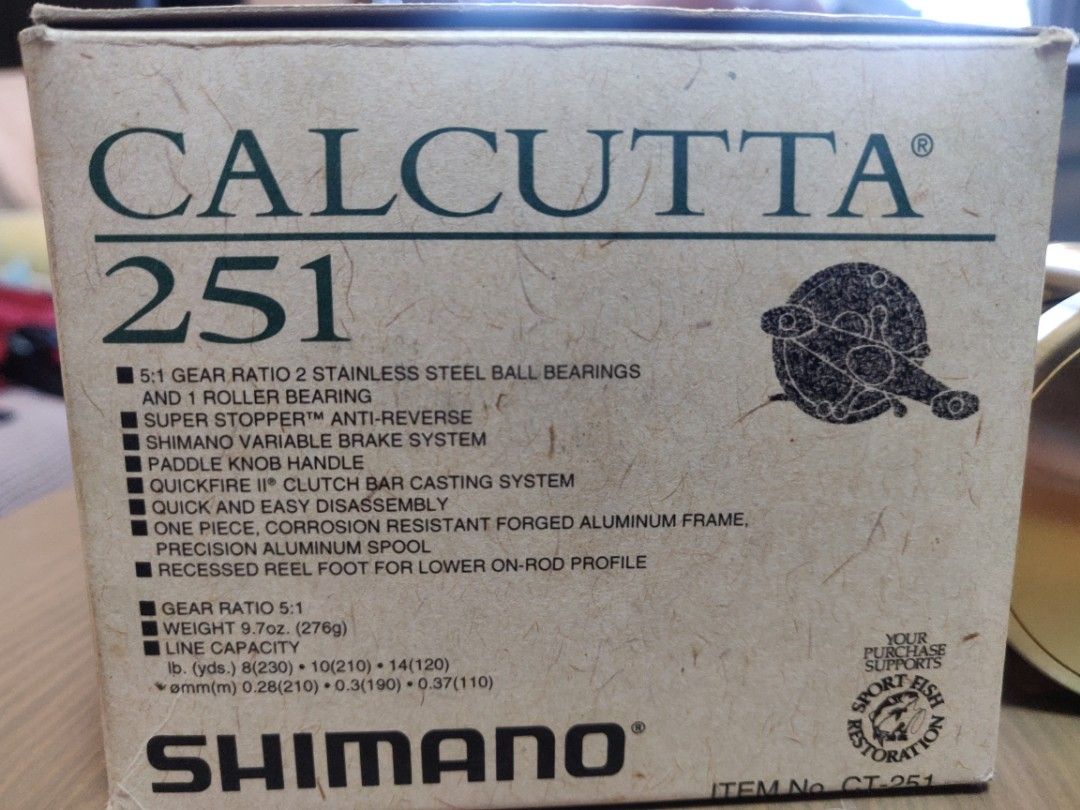 Shimano Calcutta 251 Reel, Sports Equipment, Fishing on Carousell