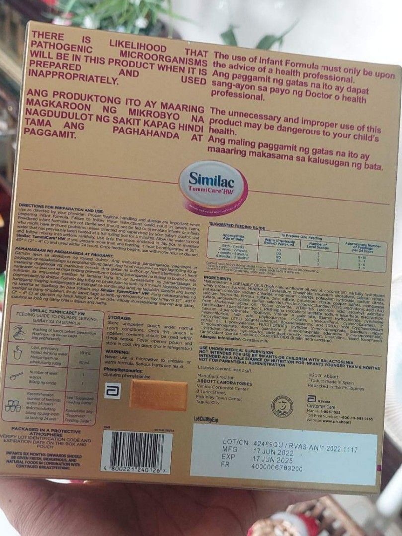 Similac TummiCare HW 0-12 months Formula Milk, Babies & Kids, Nursing ...