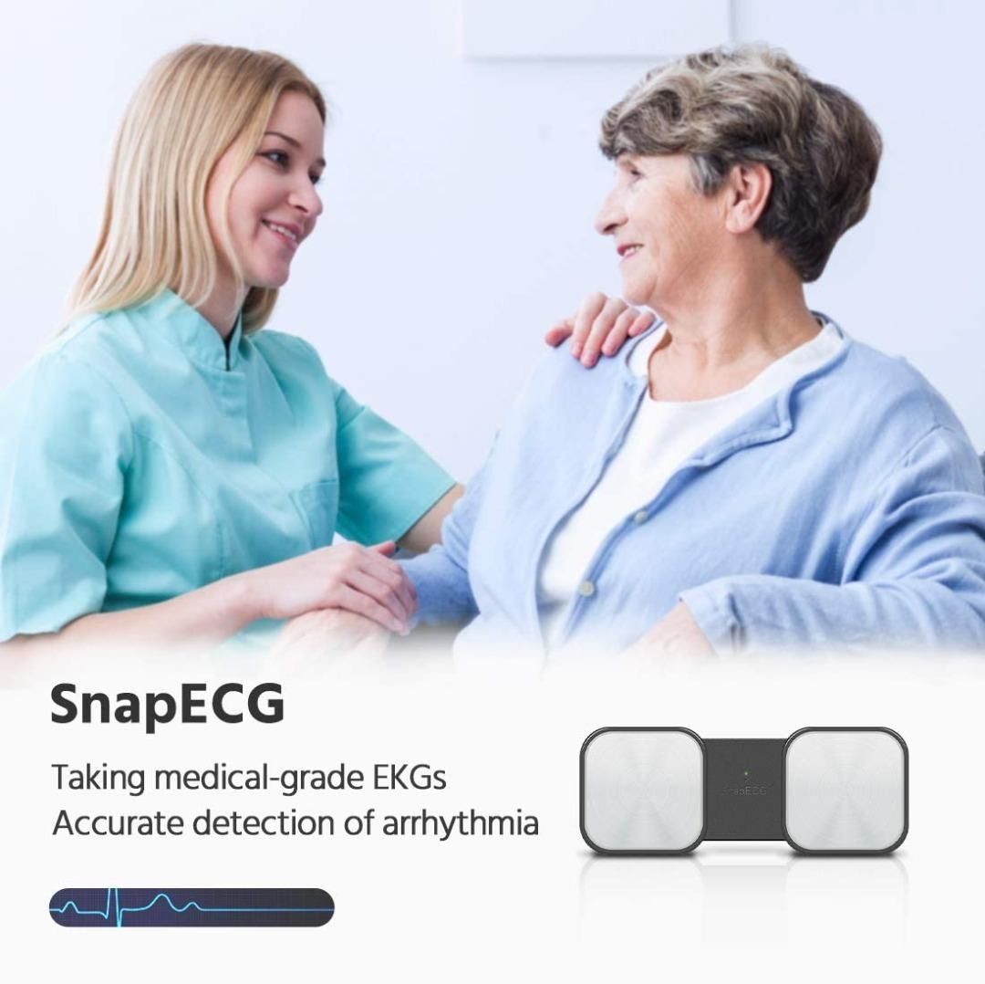 SnapECG ECG Monitor, Handheld ECG Heart Rate Monitors for Smart Phone, Wireless Heart Rhythm ...