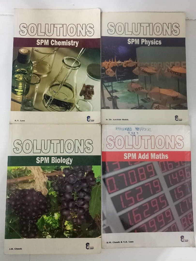 SOLUTIONS to SPM Bio, Phy, Chem & Add Maths, Hobbies & Toys, Books ...