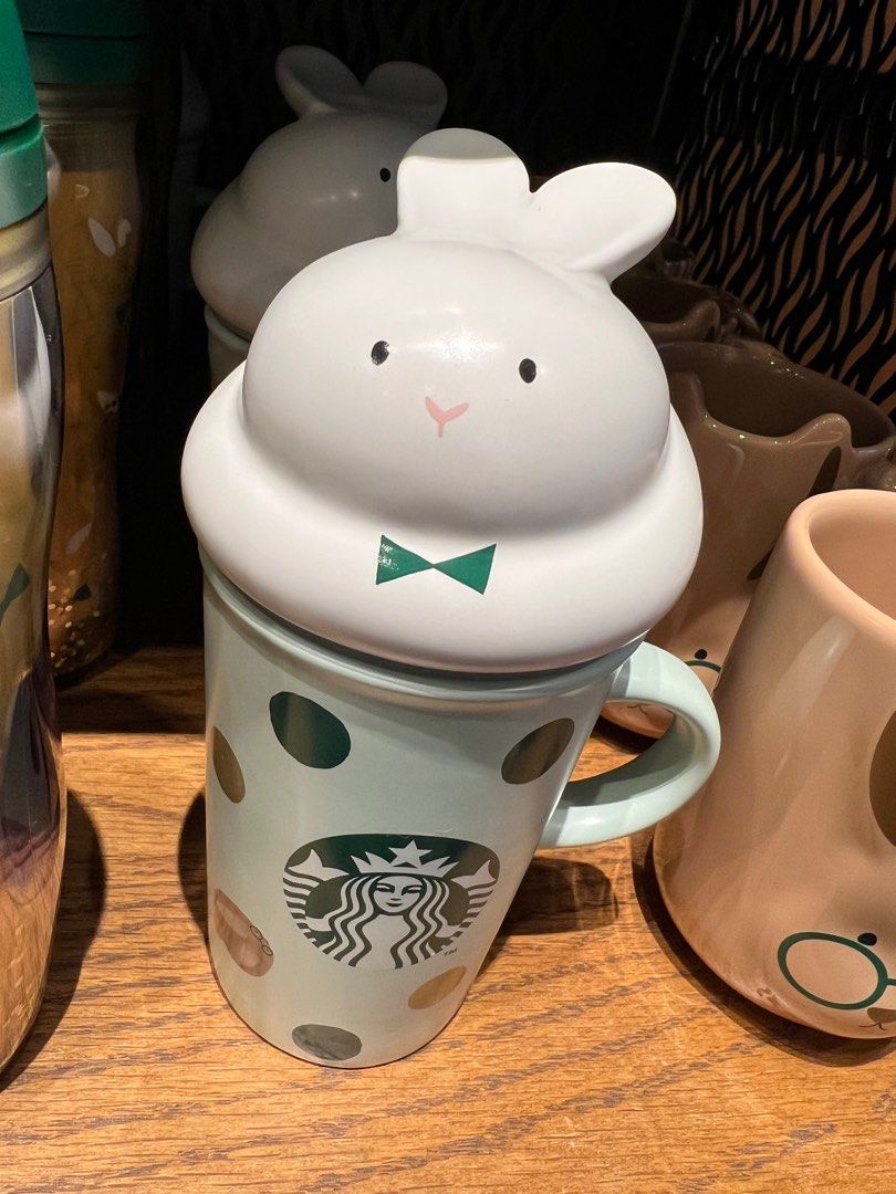 Starbucks Japan New Year 2023 Whip Rabbit Lid Mug 296ml, Furniture ...