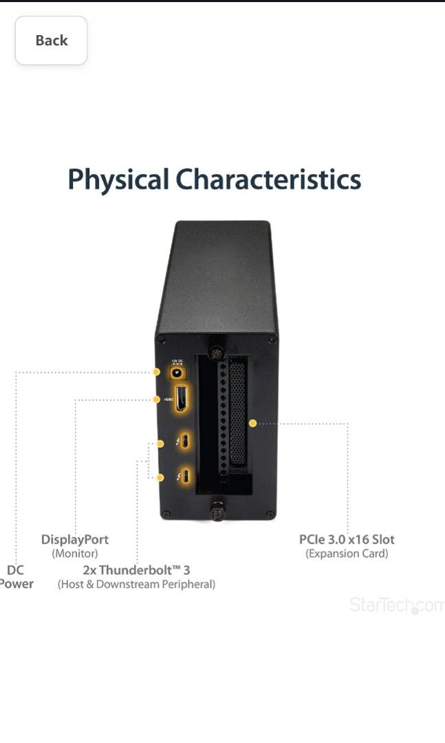 Startech Thunderbolt 3 to PCIe Expansion Chasis, Photography, Video Cameras on Carousell