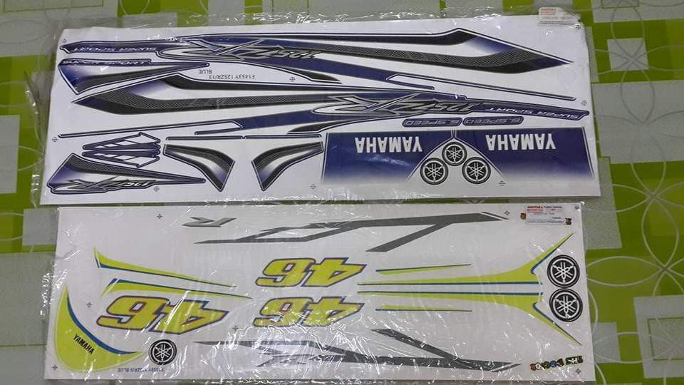 Sticker moritaka / racing mall 125zr gogo / biru gp / 46 / biru laut ...
