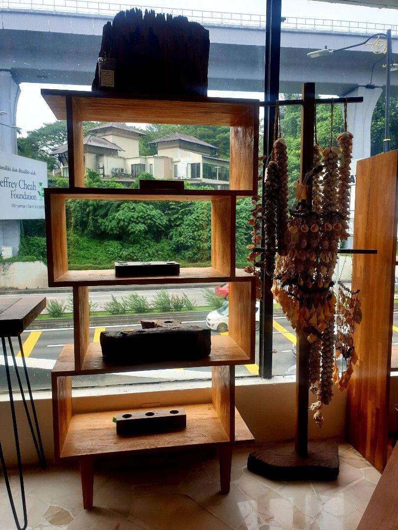 Teak Wood Spiral Rack (S), Furniture & Home Living, Furniture, Shelves ...