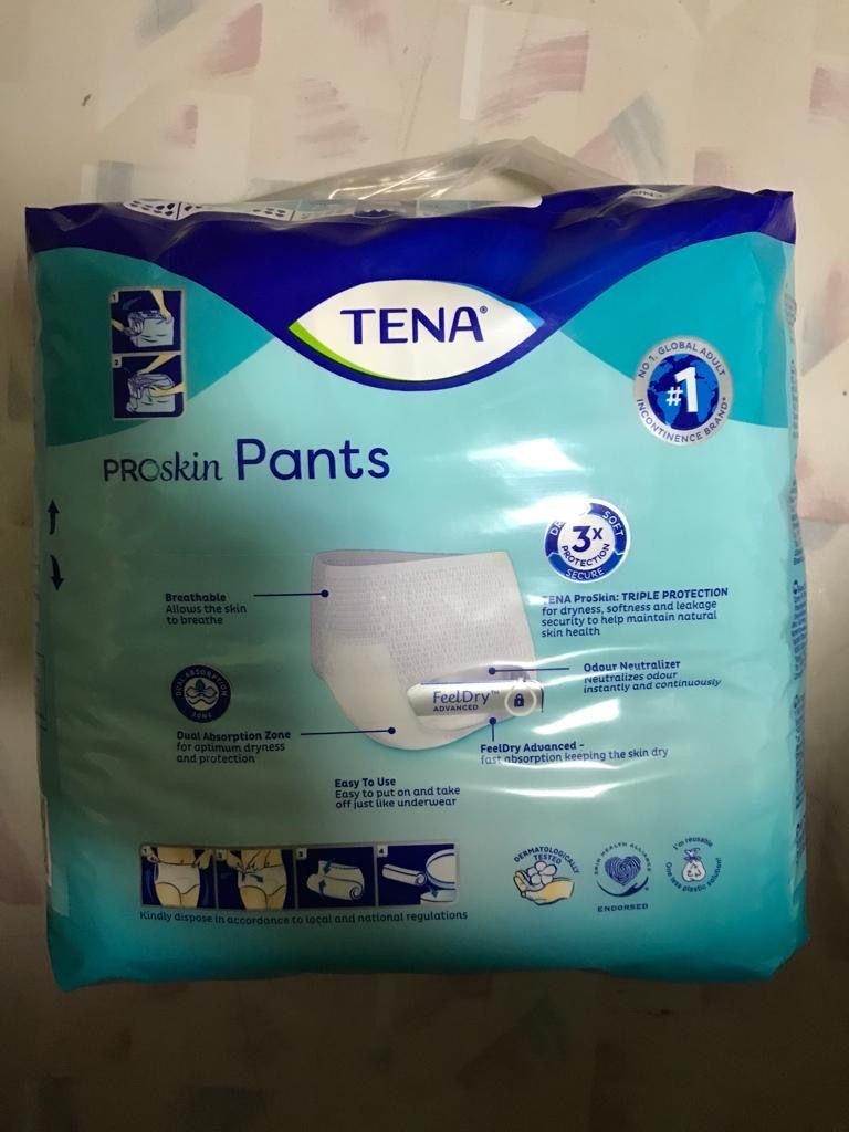 Tena L size pants diaper (5 packets), Health & Nutrition, Assistive & Rehabilatory Aids, Adult ...