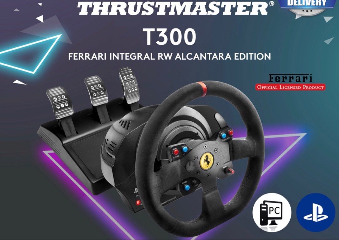 Thrustmaster Racing wheel T300 Ferrari Integral RW Alcantara Edition ...