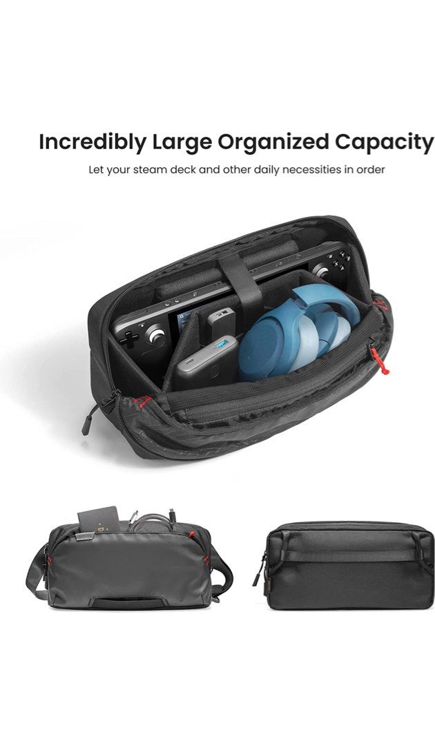 全新 Tomtoc Steam Deck多功能 高保護 防水防塵 收納斜挎包 Nintendo Switch 通用 Case, 電子遊戲 ...