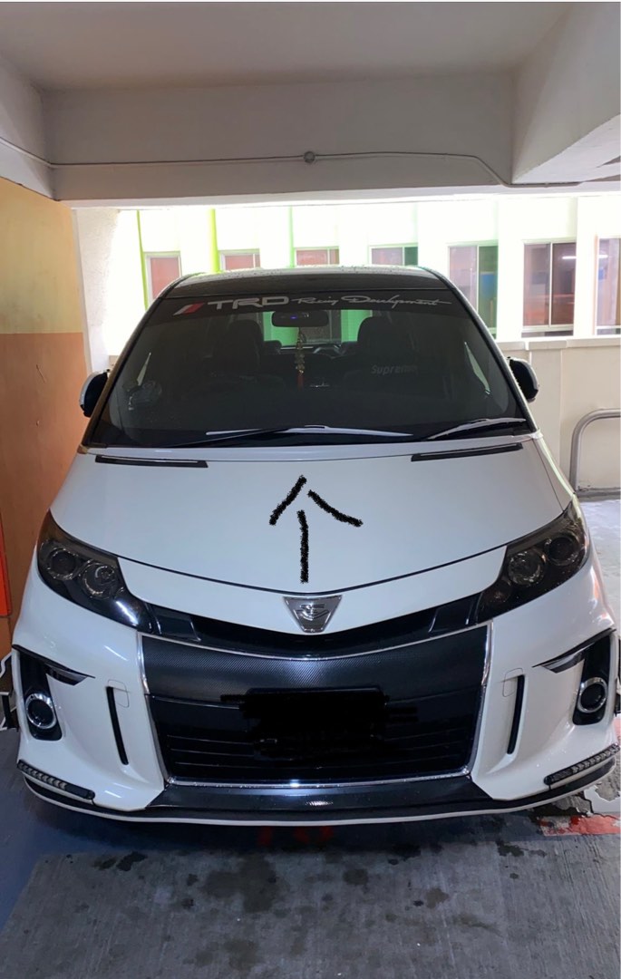 Toyota estima ACR50 front bonnet spoiler, Car Accessories, Accessories ...
